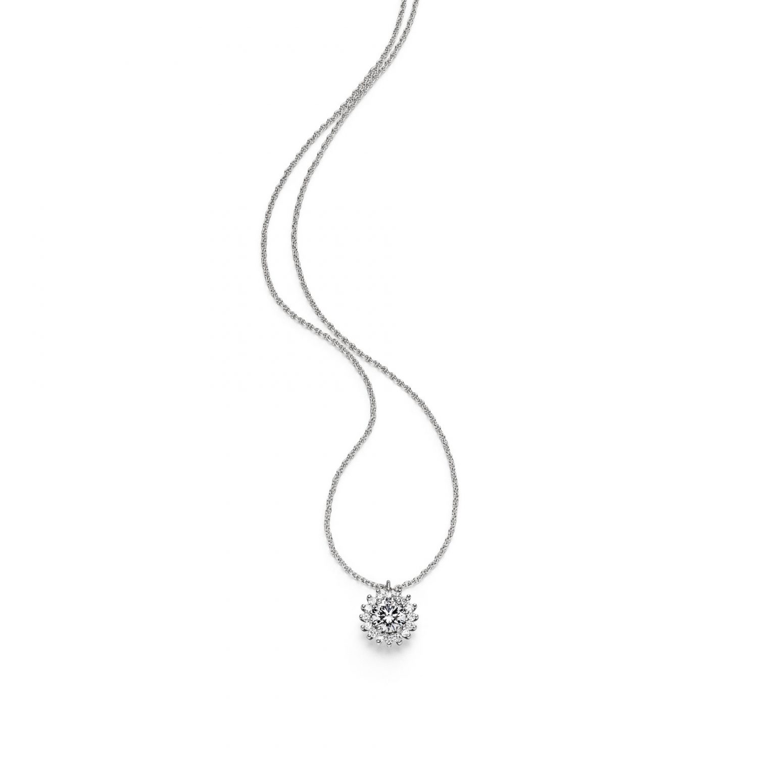 Atelier Fridrich Weißgold Collier "La Fleur" in rund mit Brillanten LF ...